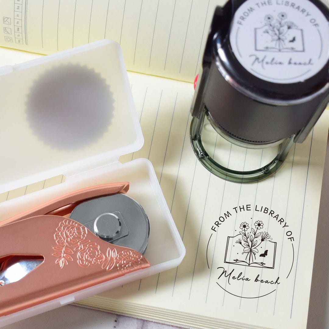 Personalized Book Embosser Stamp | From the Library of Embosser Stamp ...