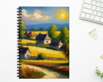 Cherry Blossom Spring Notebook, Cute Journal, 6x8 Inches, Stationary ...