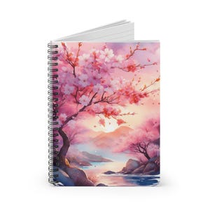 Cherry Blossom Spring Notebook, Cute Journal, 6x8 Inches, Stationary ...