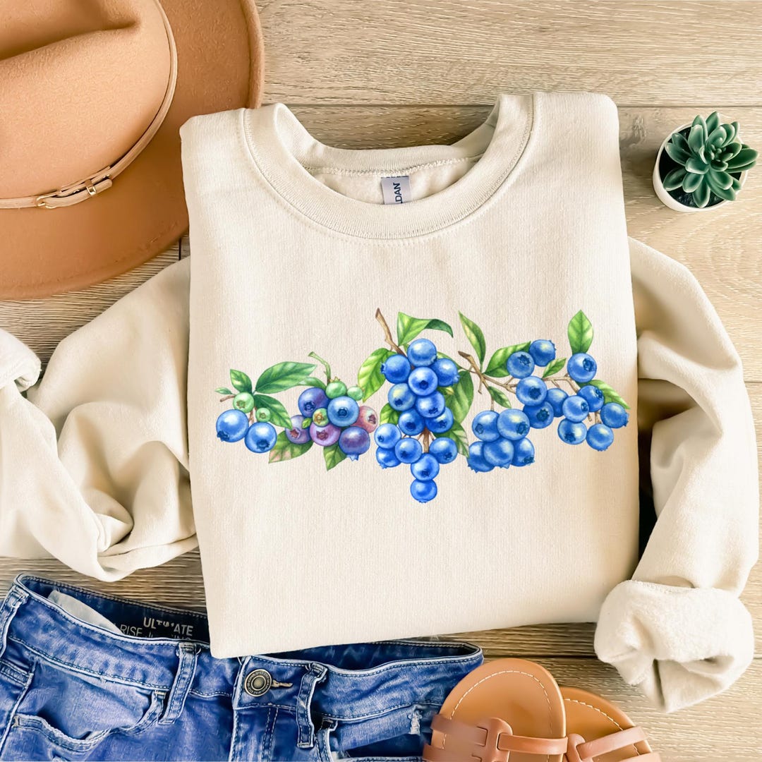 Blueberry Png, Berry Good Png, Blueberry Lover Png, Retro Blueberry Png ...