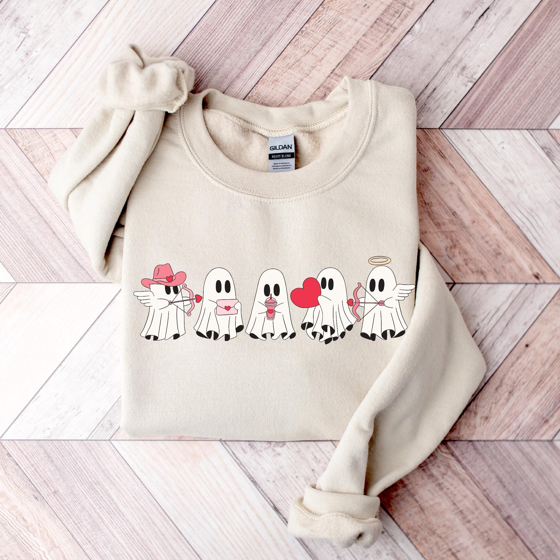 Valentine's Day Ghosts Png, Cute Ghost Png, Cupid Png, Fall in Love Png ...