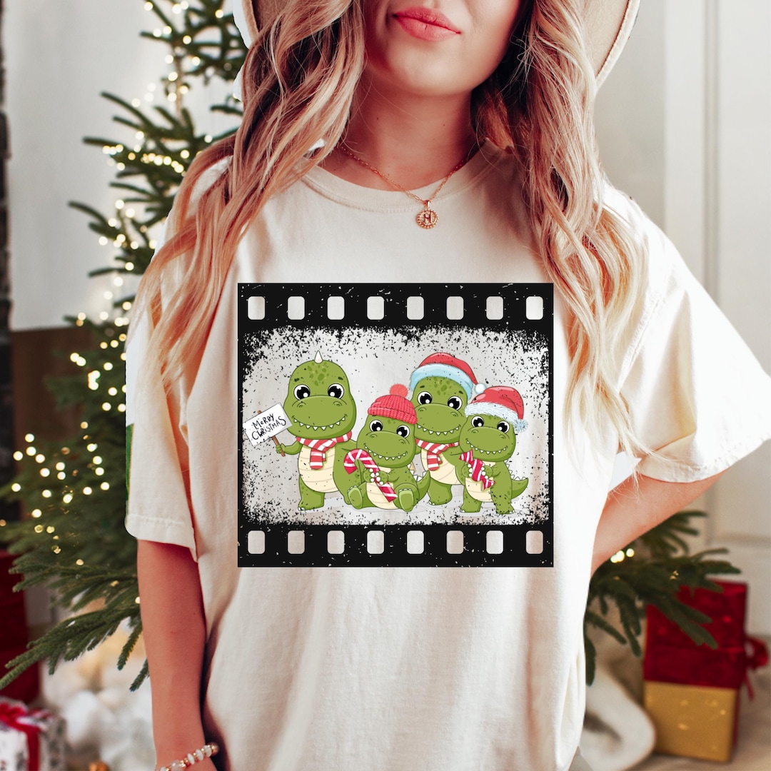 Christmas Dinosaurs Family Photo Png, Merry Dinomas Png, Dinosaur Lover ...