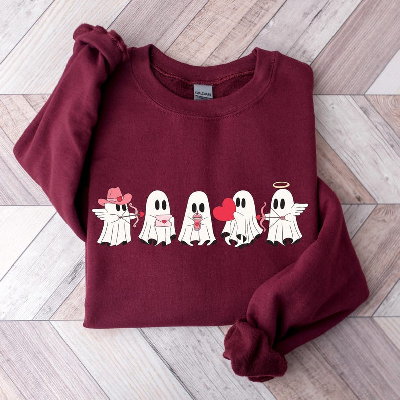 Valentine's Day Ghosts Png, Cute Ghost Png, Cupid Png, Fall in Love Png ...