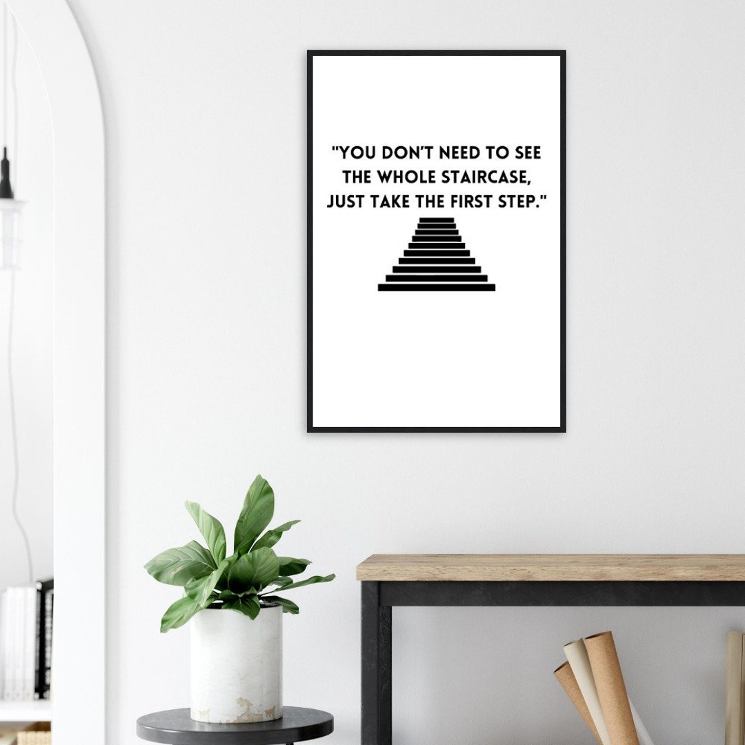 Just Take the First Step, Motivational Poster,home Wall Art, Office ...