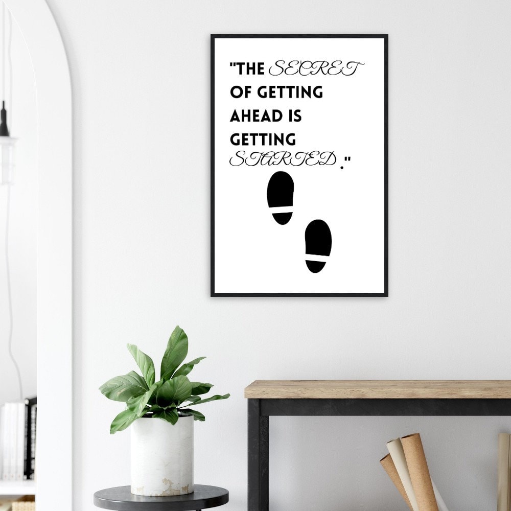 Getting Started, Motivational Poster,home Wall Art, Office Decor Office ...