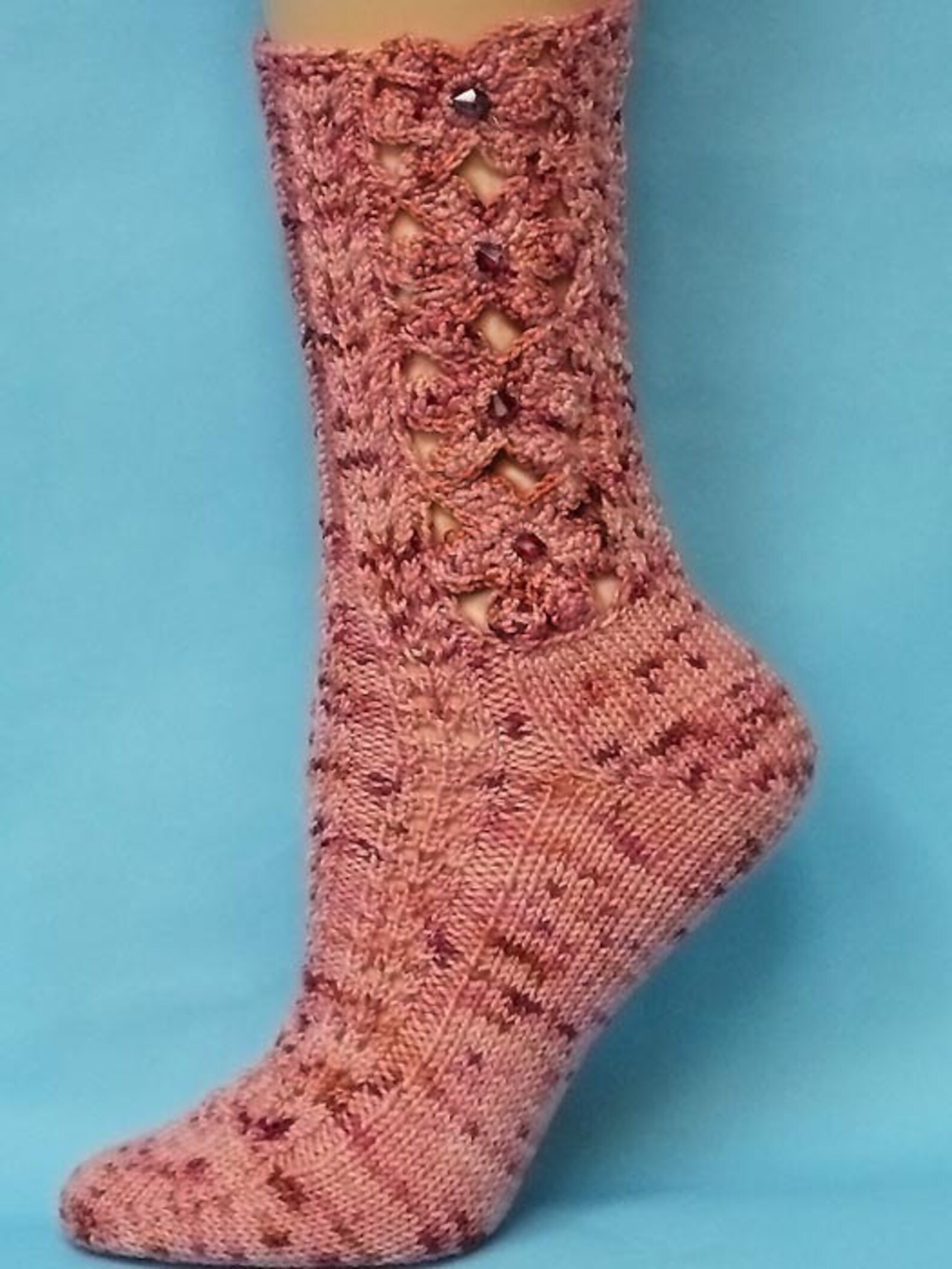 Flower Socks Knitting Pattern via Download - Etsy
