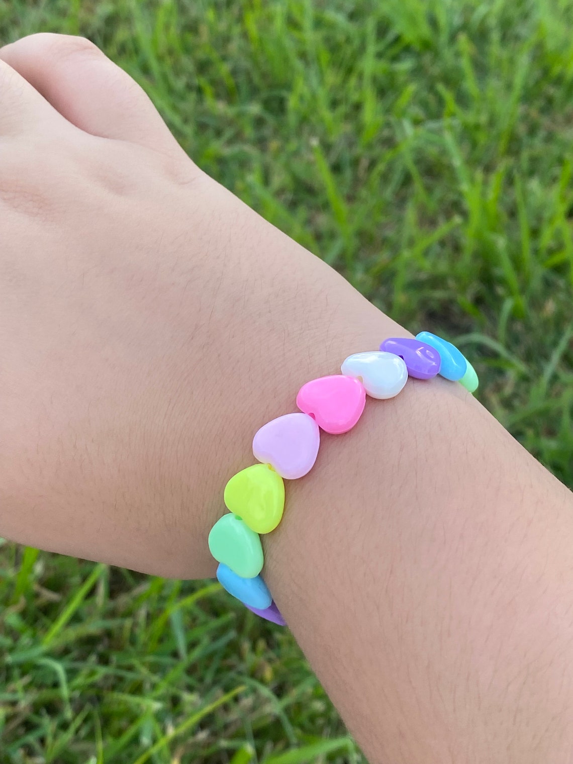 Cute Pastel Rainbow Bracelet Set! - Etsy