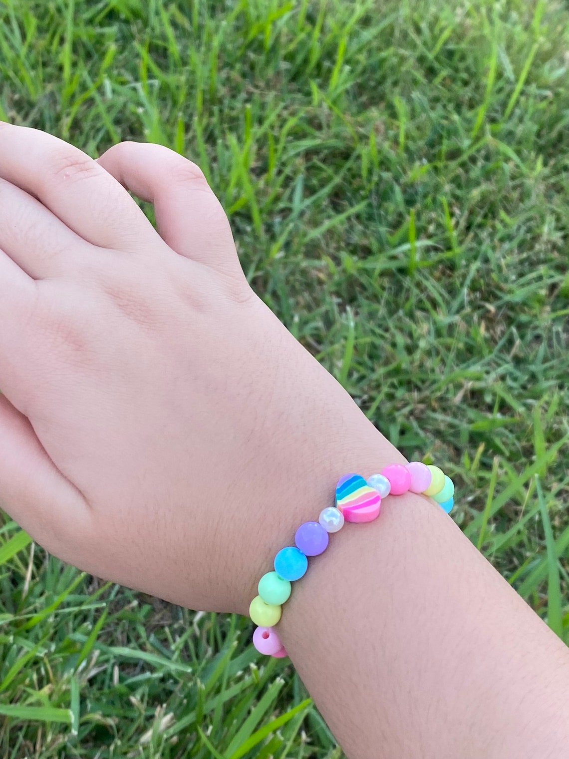Cute Pastel Rainbow Bracelet Set! - Etsy