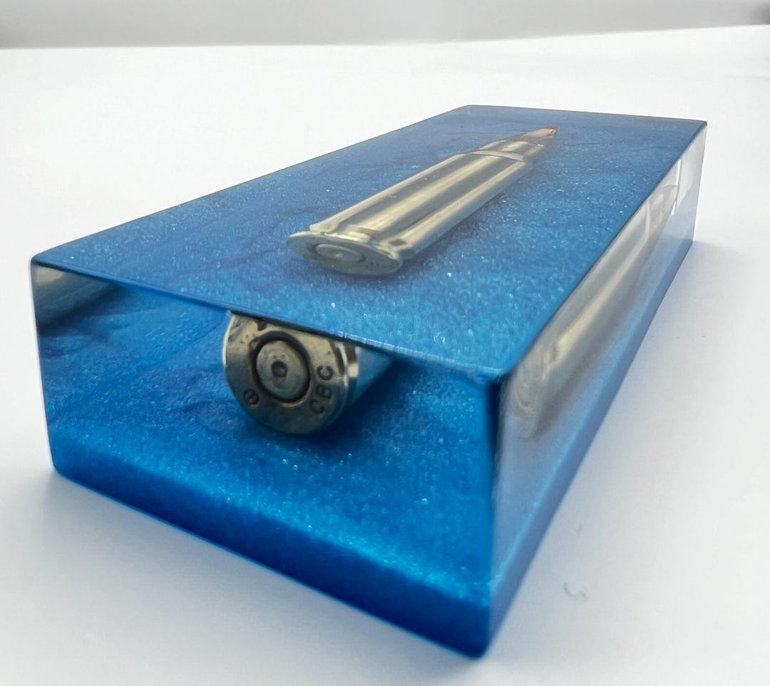 Handcrafted Using a .308 Brass Casing W/ Projectile Embedded in Epoxy ...