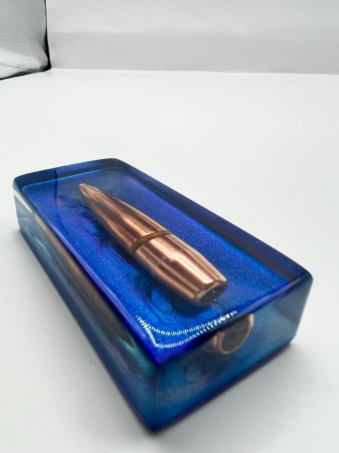 Handmade .50 BMG FMJ 647 Grain Projectile Embedded in Epoxy Unique ...