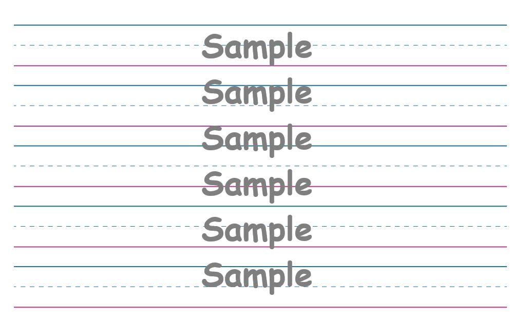 Handwriting Paper Digital Sheet, Kids Blank Line Paper, Handwriting ...