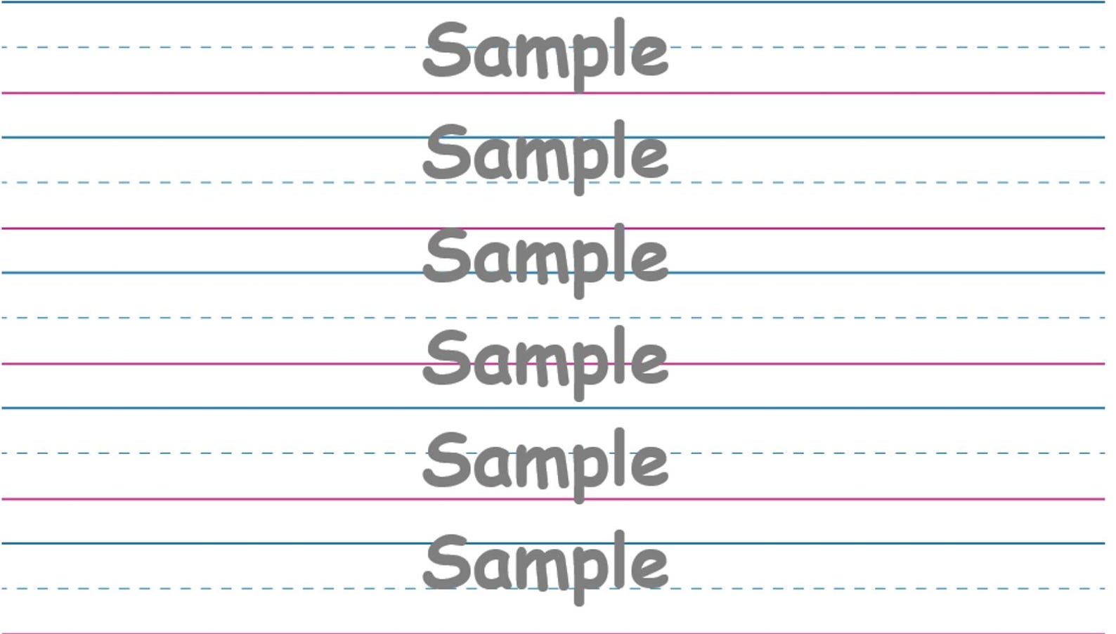 Handwriting Paper Digital Sheet, Kids Blank Line Paper, Handwriting ...