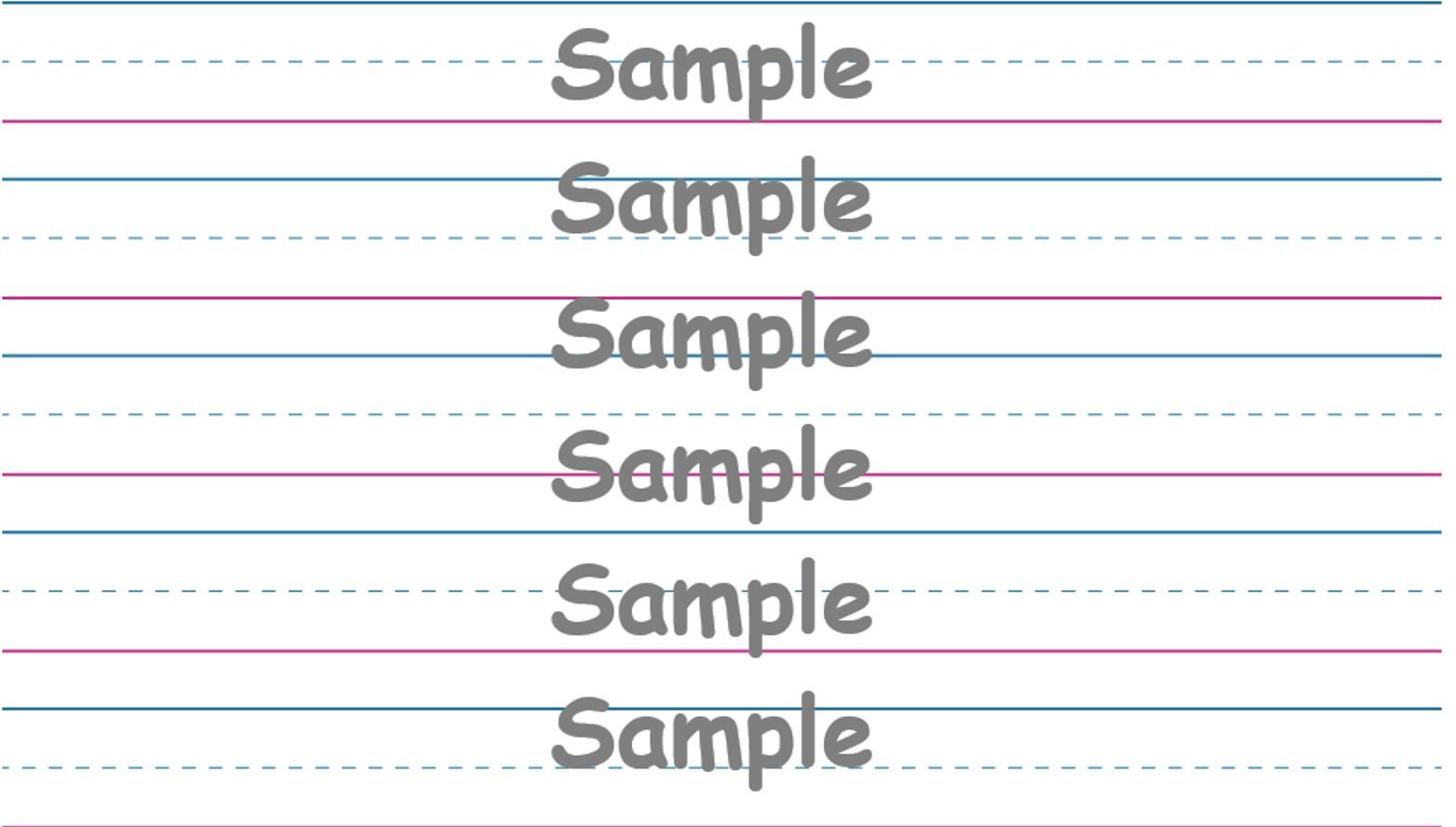 Handwriting Paper Digital Sheet, Kids Blank Line Paper, Handwriting ...