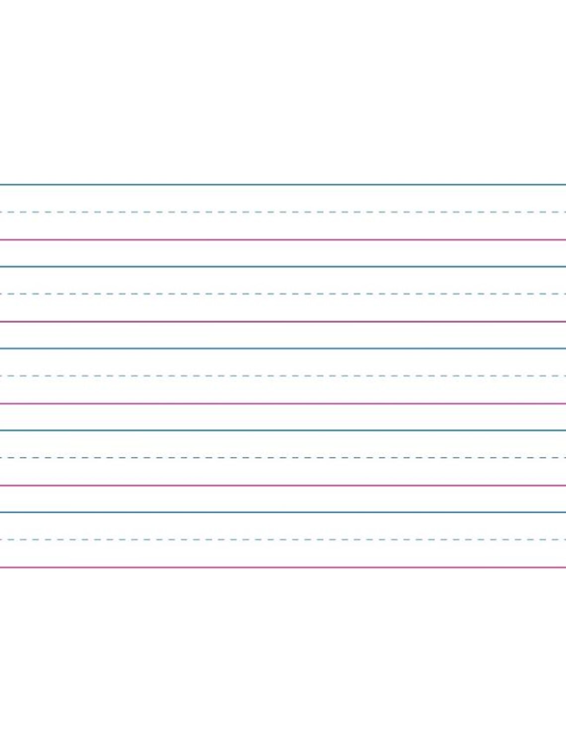 Handwriting Paper Digital Sheet, Kids Blank Line Paper, Handwriting ...