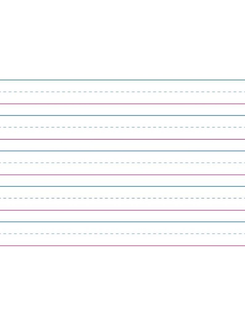 Handwriting Paper Digital Sheet, Kids Blank Line Paper, Handwriting ...