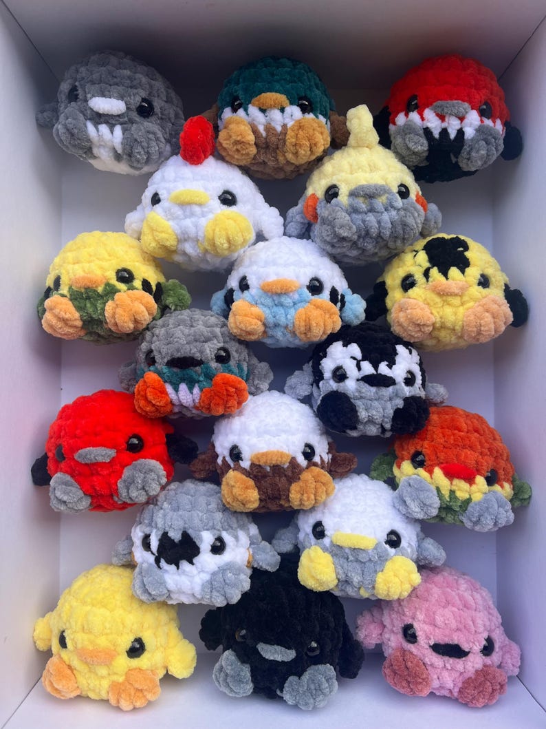 NO SEW Mini Birds Crochet Pattern for Markets Claw Machine: 18-in-1 ...