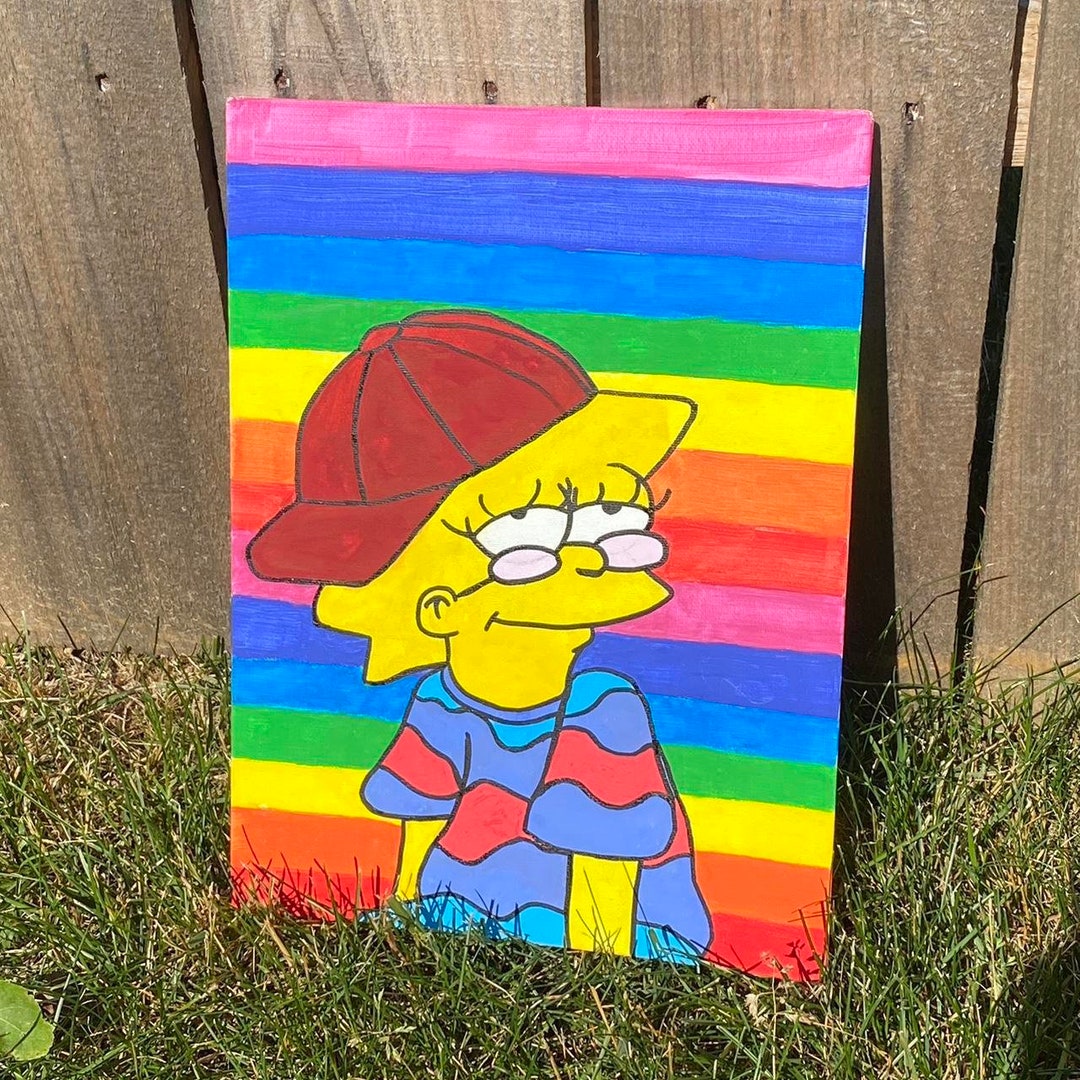 Lisa Simpson Acrylic Painting - Etsy