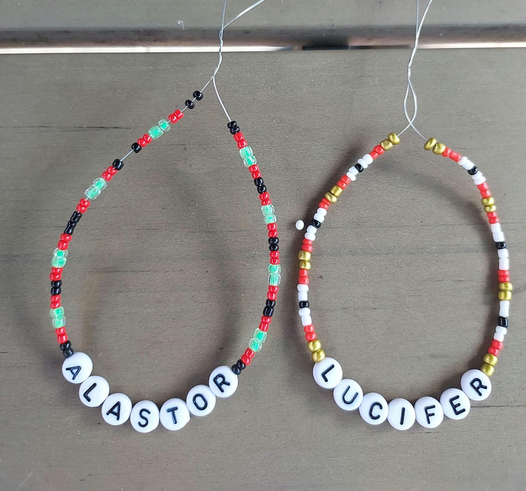 Hazbin Hotel Lucifer and Alastor Friendship Bracelets - Etsy