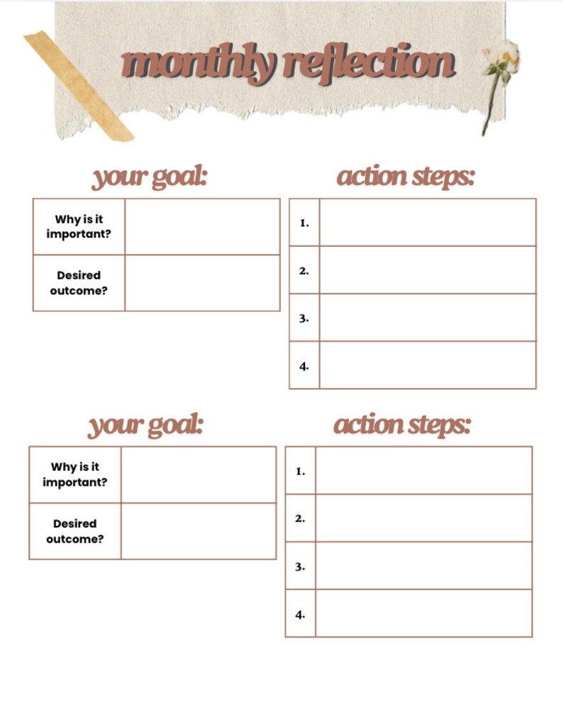 Goal Planner BUNDLE, 2024 Goals Tracker, SMART Goal Setting, Monthly ...