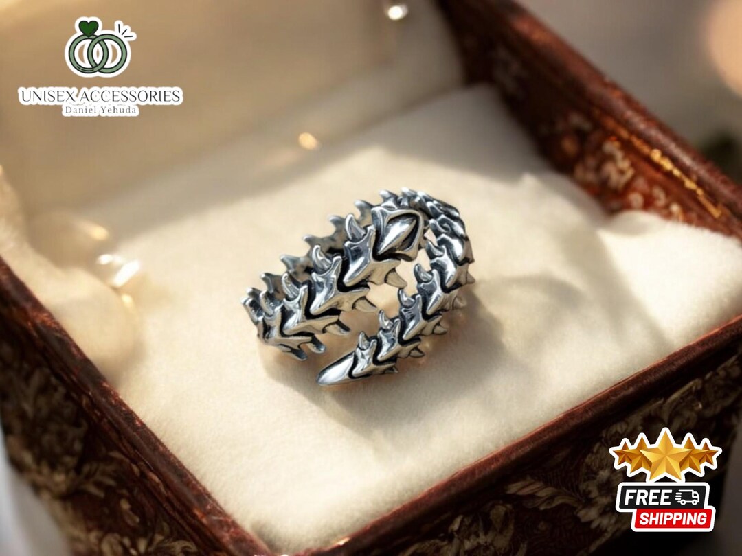 Adjustable Retro Spine Ring Gothic Centipede Skeleton Jewelry Unique ...