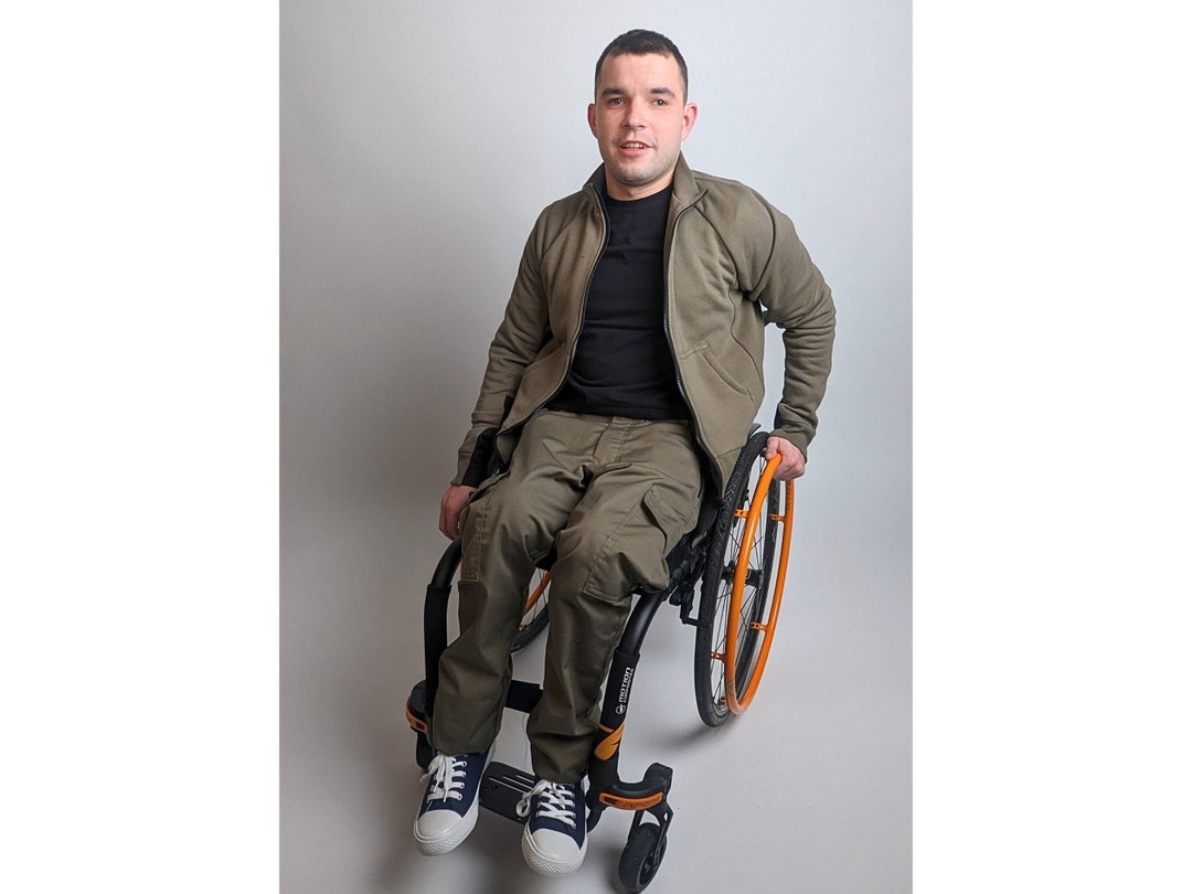 Men's Wheelchair Adaptive Jacket With Magnetic Zipper, Dirt and Tear ...