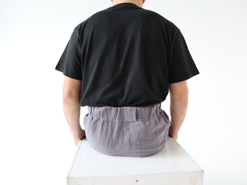 Men's Summer Wheelchair Pants From Ramie Fabric, Wheelchair Adapted, No ...