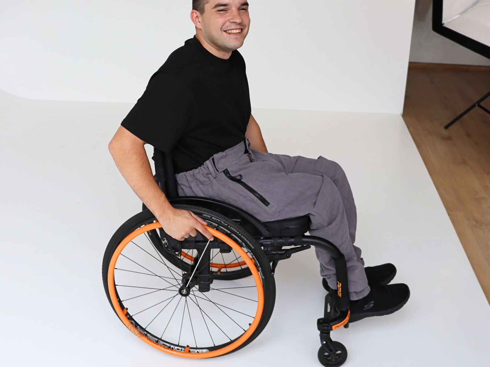 Men's Summer Wheelchair Pants From Ramie Fabric, Wheelchair Adapted, No ...