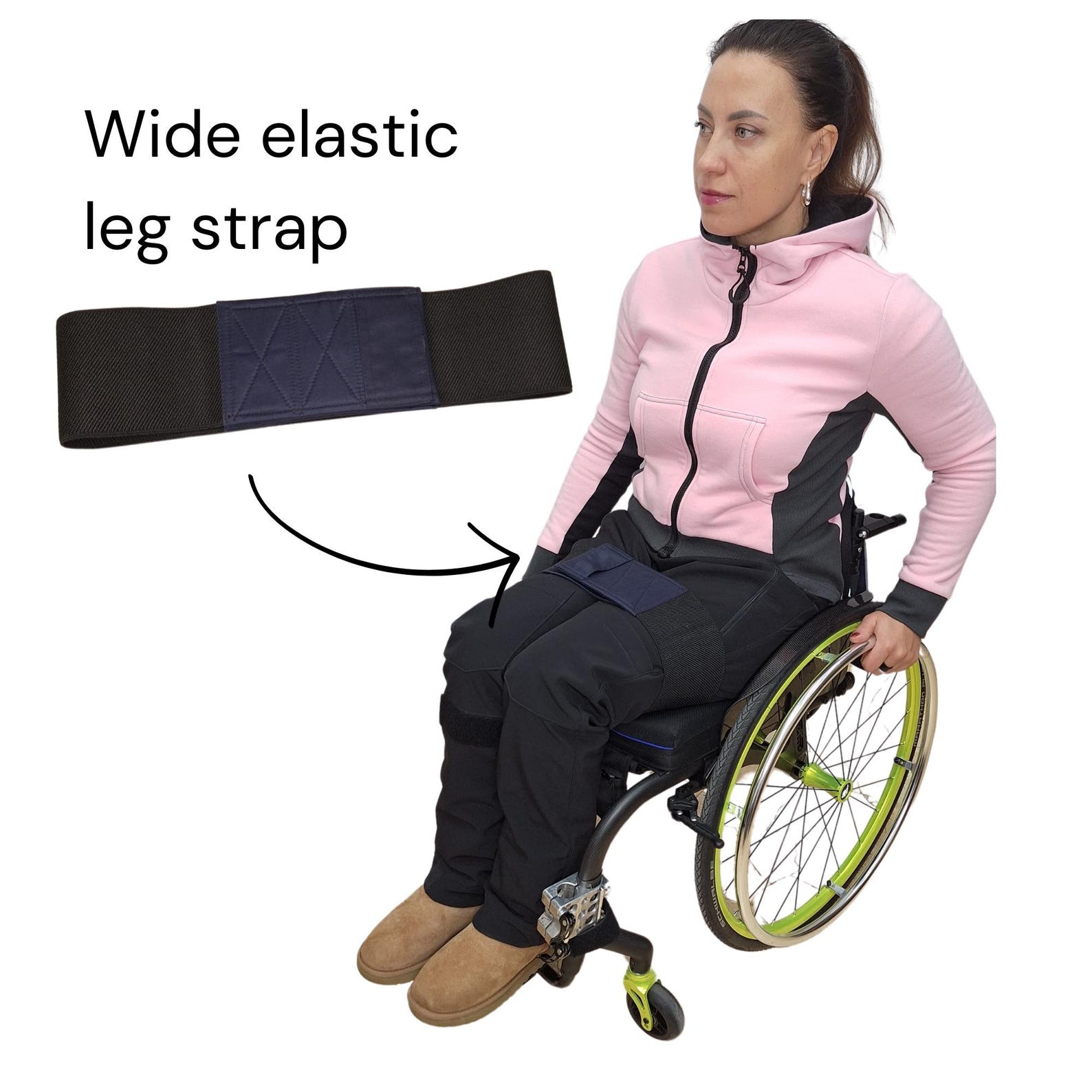 Wide Elastic Strap for Keeping Legs Together for Wheelchair Users | Leg ...