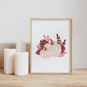 Beautiful Modern Pumpkin Illustration, Cute and Classy Printable Fall ...