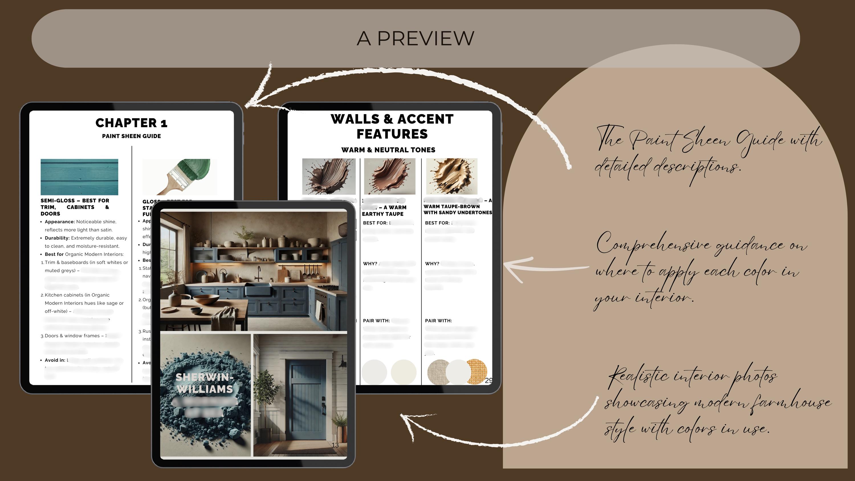 Sherwin Williams Modern Farmhouse Color Palette | Digital Color Guide ...