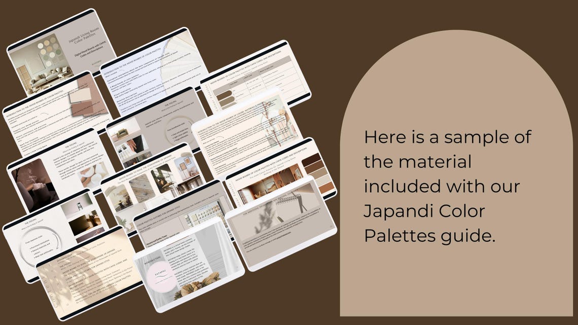 Japandi Color Palettes | Digital Mood Boards With CMYK Codes ...