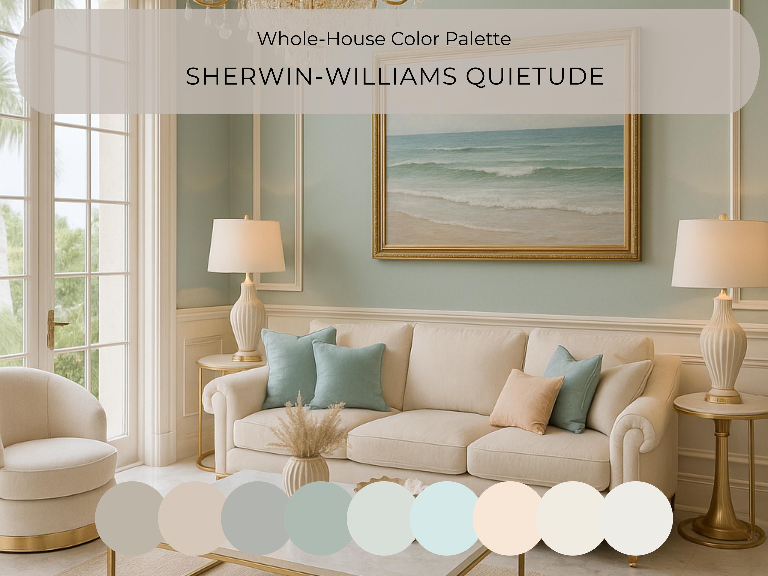 Sherwin Williams Quietude Palette SW 6212 | Coastal Paint Colors | HGTV ...