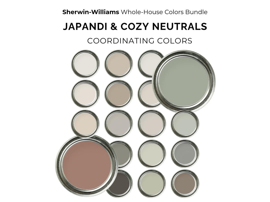 Sherwin Williams Japandi Bundle | 2 Whole House Palettes | Organic ...