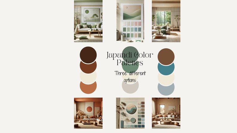 Japandi Color Palettes | Digital Mood Boards With CMYK Codes ...