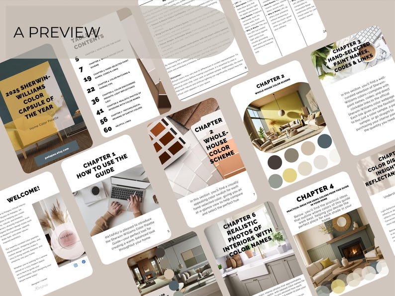 Paleta de cores Sherwin Williams Organic Modern Farmhouse | Esquema de ...