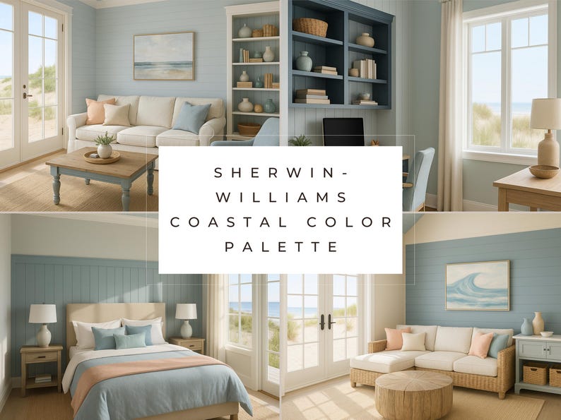 Sherwin Williams Coastal Paint Palette | Modern Beach House Colors ...