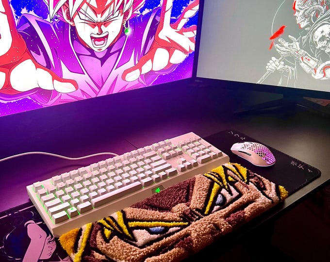 Dragon Ball Z Goku Hand Made Keyboard Rug Game Room Decor or Arm Rest ...