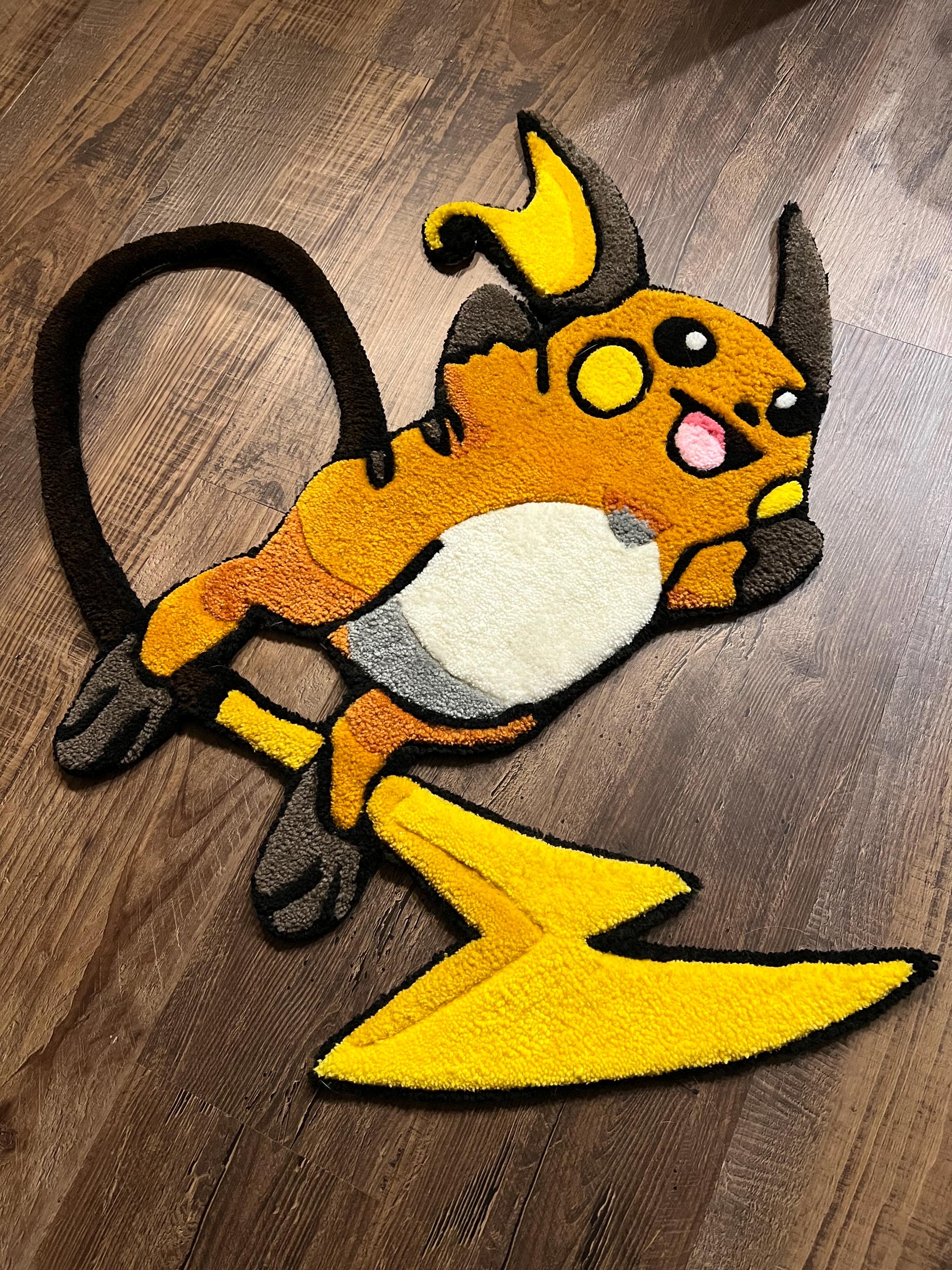 Pokemon Raichu Tufted Rug Cute Anime Decor Perfect for Game Rooms - Etsy