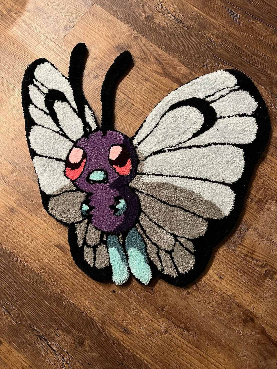 Pokémon Butterfree Tufted Rug - Anime Colorful Hand Made Rug - Custom ...