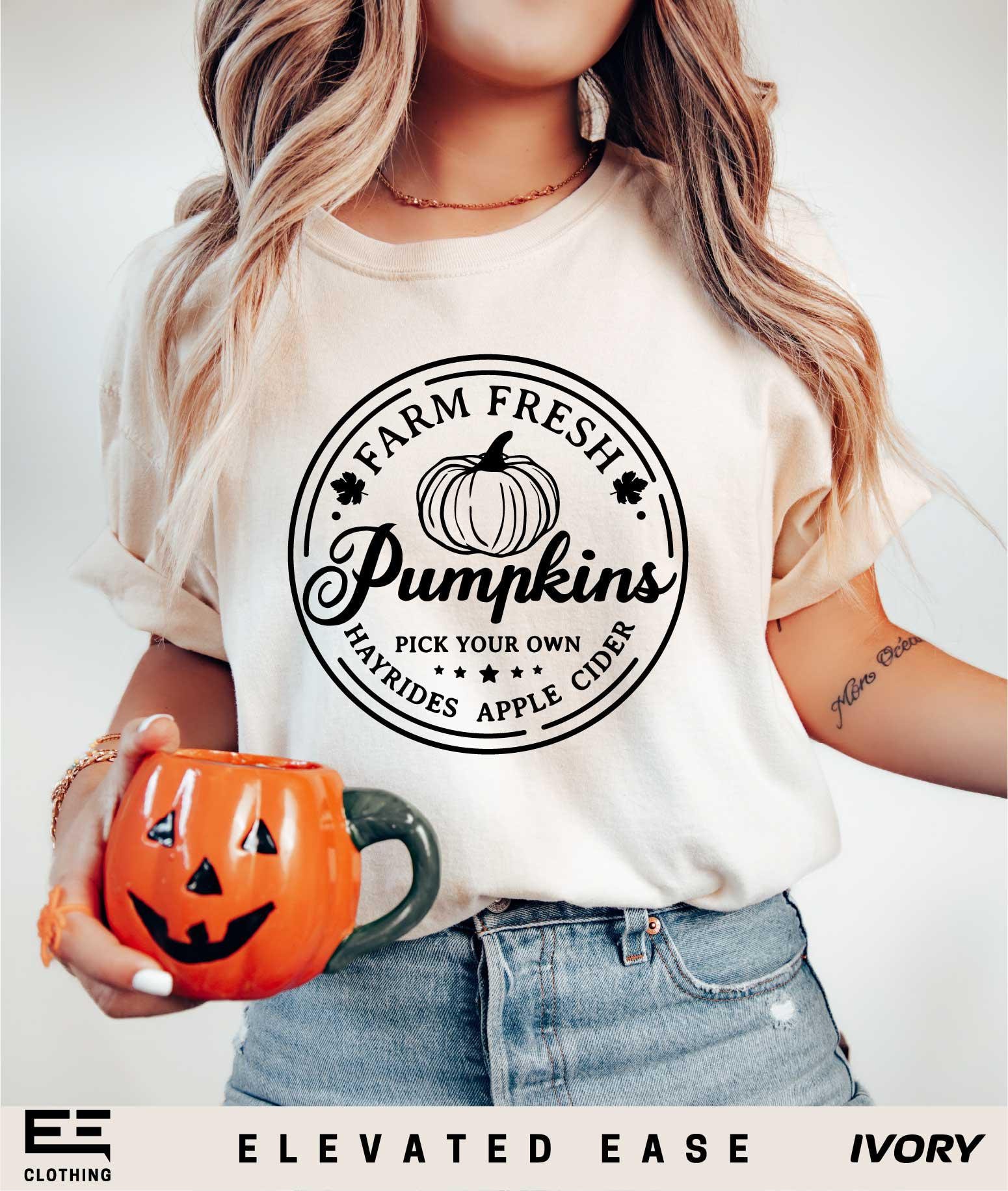 Comfort Colors Farm Fresh Pumpkin, Pumpkin Patch Shirt, Pumpkin Shirt ...
