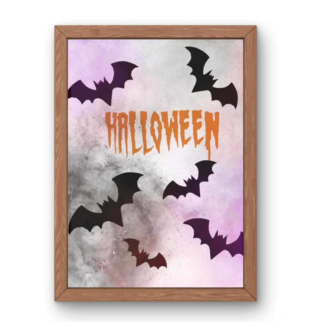 Halloween Wall Art. Halloween Printable Wall Art. Halloween Decoration ...