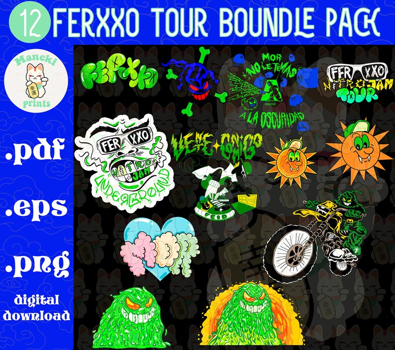 Ferxxo svg/ Ferxxo tour svg/ No le temas a la oscuridad svg/ Nitrojam ...