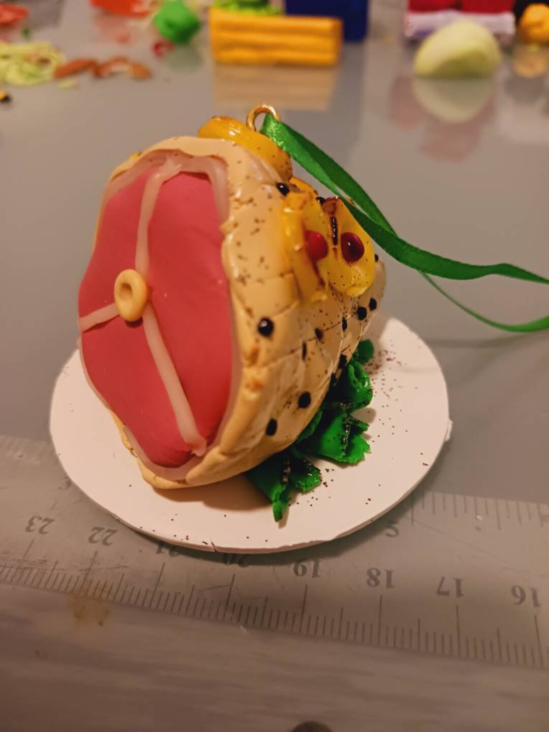 Christmas Ham Polymer Clay Christmas Ornament - Etsy