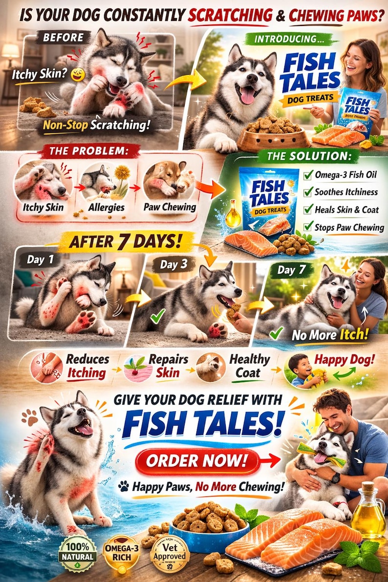 Fish Tales Itchy Skin, Arthritis & Paw Chewing - Etsy