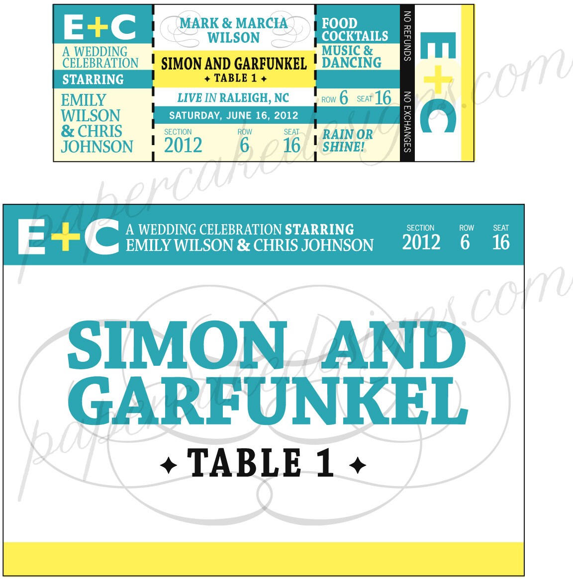 Table Name Card / Concert Sport Vintage Theme / DIY Printable | Etsy