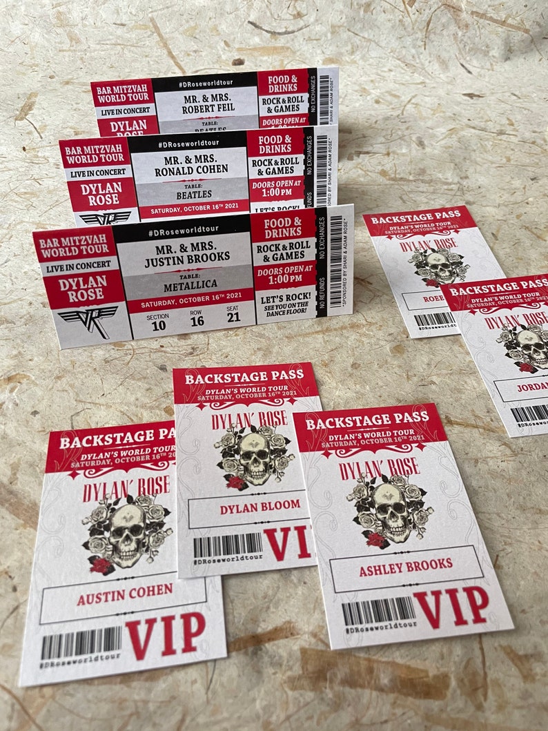 Wedding Ticket Place Card SAMPLE Reception Escort Seating | Etsy