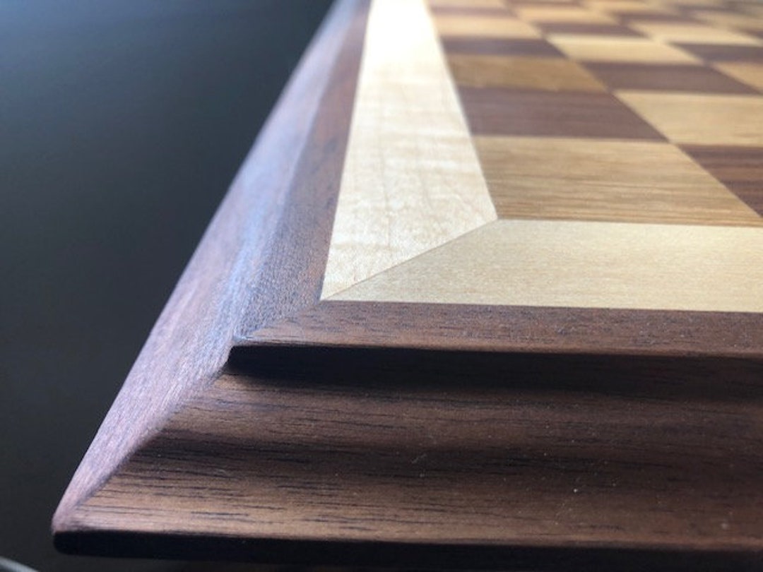 Wooden Chess Board, Walnut and White Oak With Maple Border - Etsy