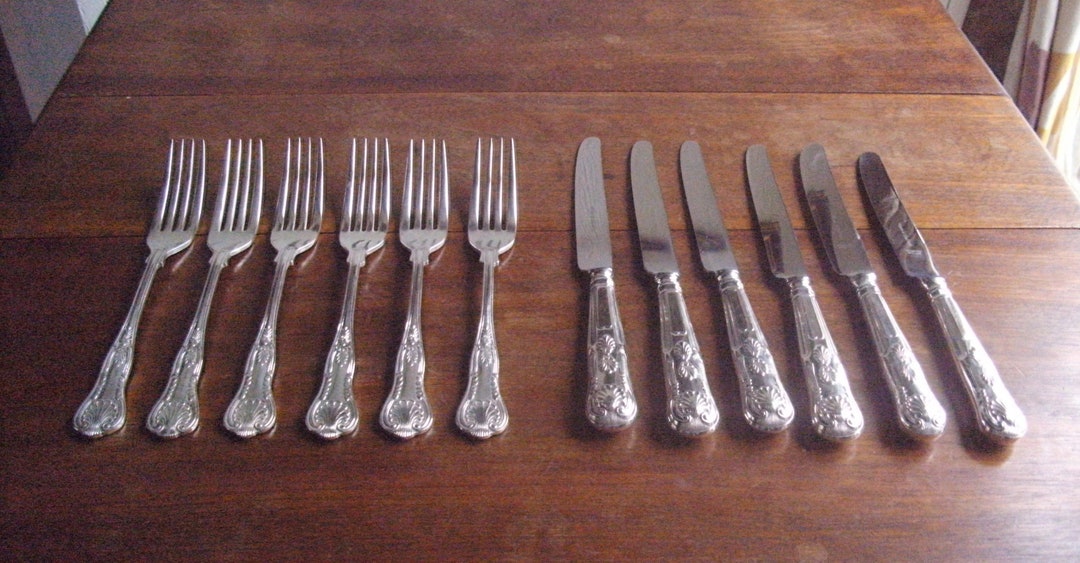 1969 Viners,silver Plated-beautiful Ornate,quality 18/8 Matching Set of ...