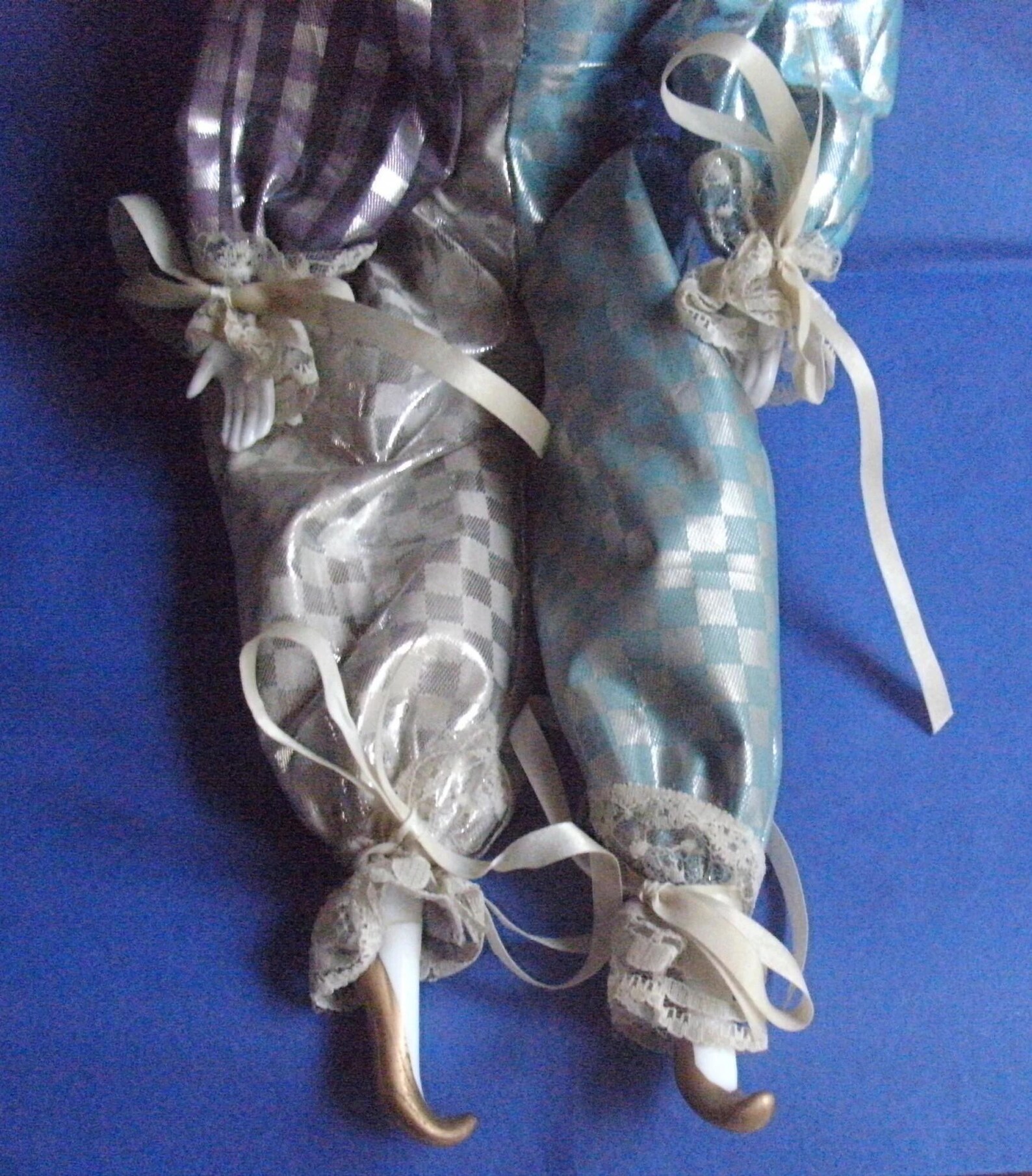 1980s Gorg. Vtg.pierrot Clown/jester/harlequin-main Body Stuffed.feet ...