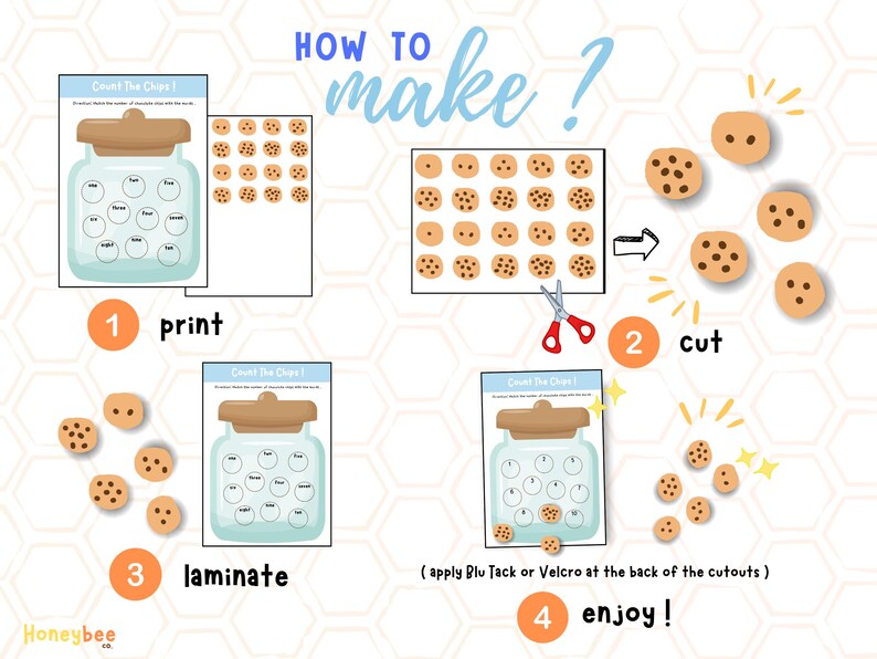 Cookie Counting Activity Numbers 1-10 Count Activities for Toddler ...